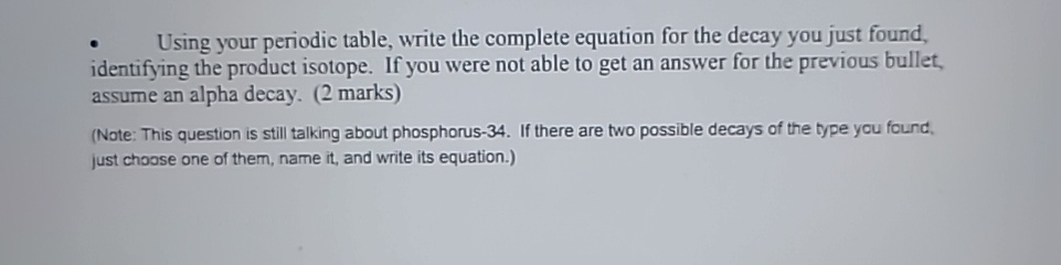 Solved Using your periodic table, write the complete | Chegg.com
