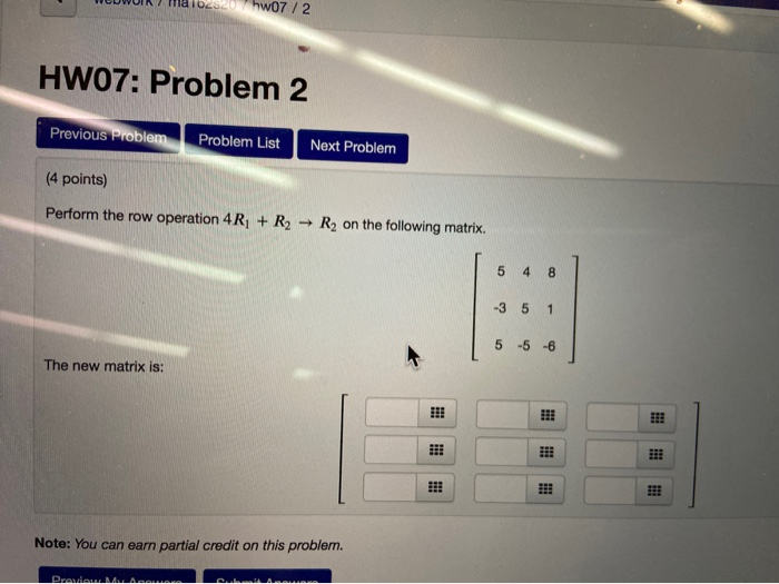 Solved To:20 hw07 / 2 HW07: Problem 2 Previous problem | Chegg.com