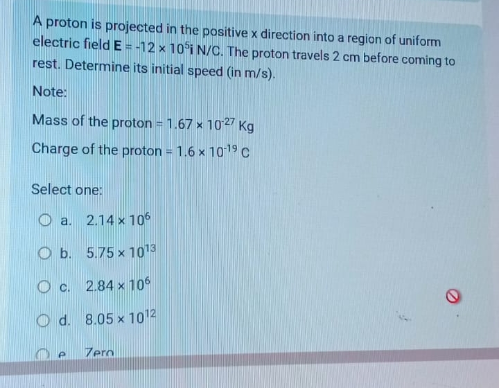 Solved A proton is projected in the positive x ﻿direction | Chegg.com