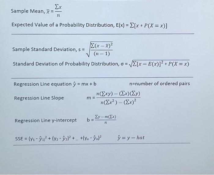 Solved Calculate the expected value of x for the given | Chegg.com