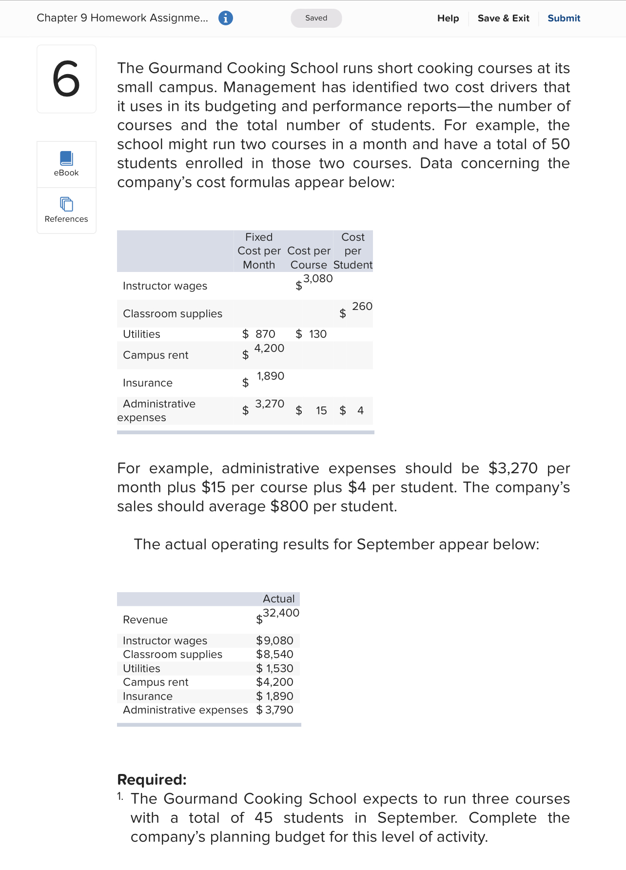 Solved Chapter 9 ﻿Homework Assignme...(i)HelpSave & | Chegg.com