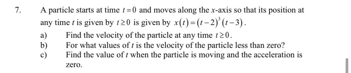 Solved A particle starts at time t=0 ﻿and moves along the | Chegg.com