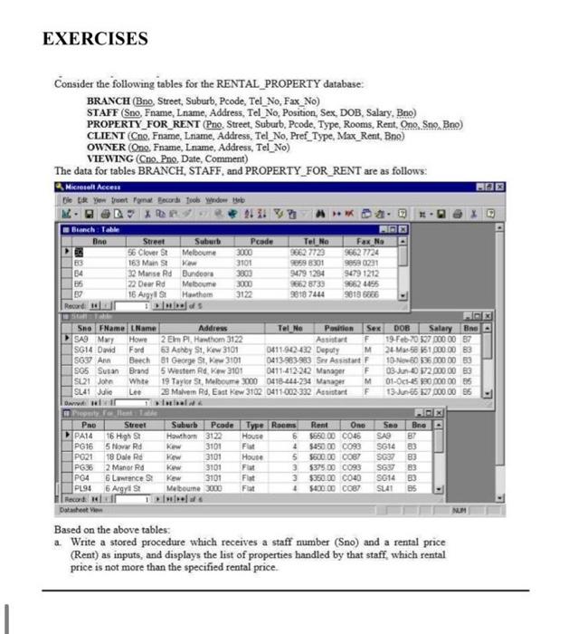 Solved database sql oracle, please I want in the solution to | Chegg.com