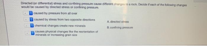 Solved Directed for differential) stress and confining | Chegg.com