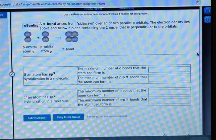 Solved A π bond arises from "sideways" overlap of two | Chegg.com
