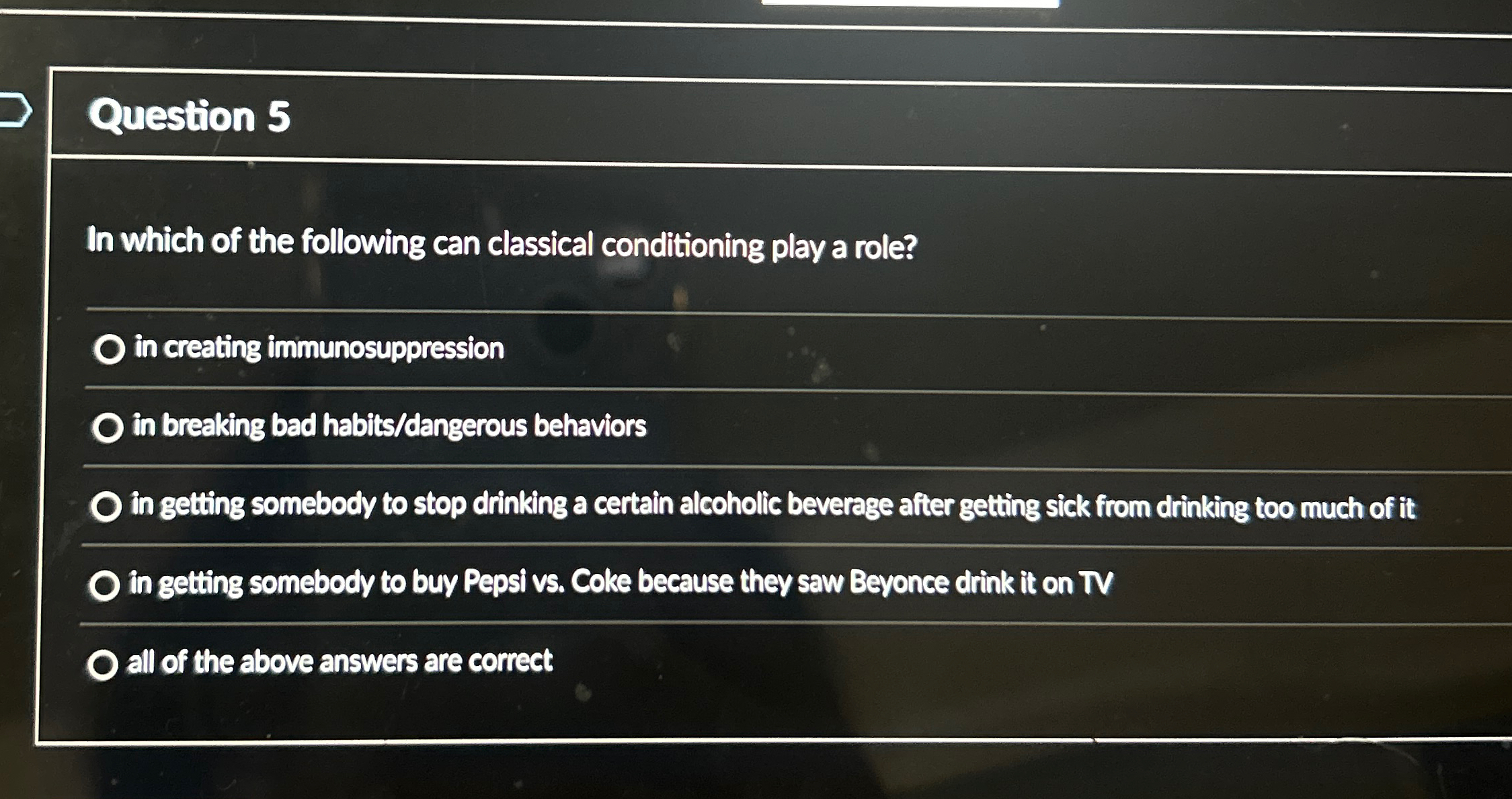 Solved Question 5In which of the following can classical | Chegg.com