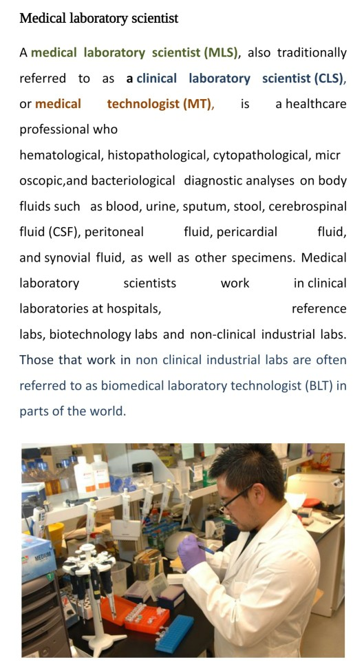 Solved Medical laboratory scientist A medical laboratory | Chegg.com