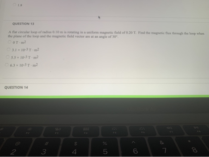 Solved QUESTION 13 A flat circular loop of radius 0.10 m is | Chegg.com