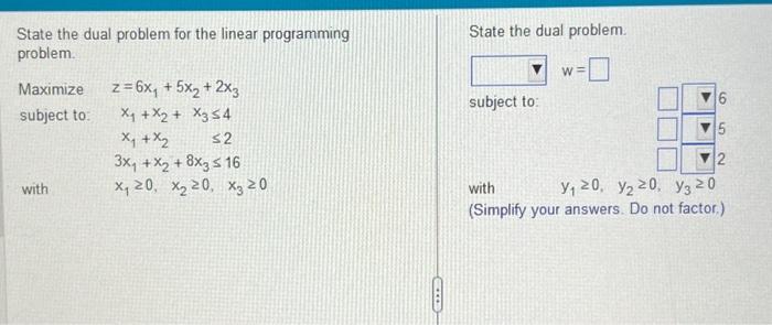 Solved State the dual problem for the linear programming | Chegg.com