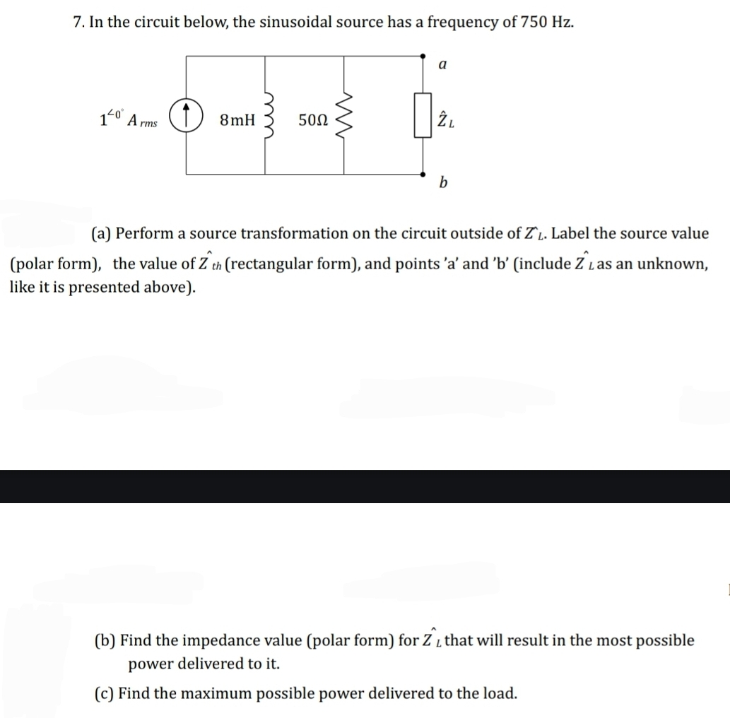 In the circuit below, the sinusoidal source has a | Chegg.com