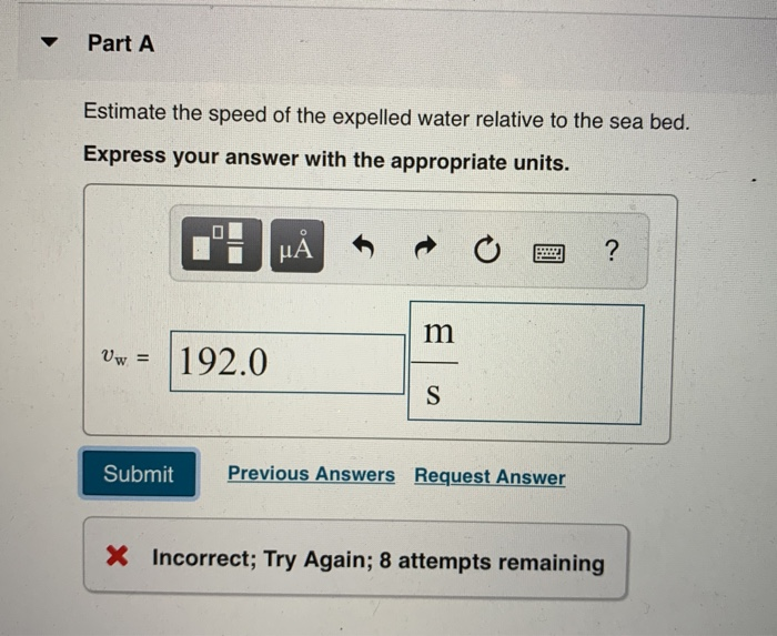 Solved Cuttlefish use jet propulsion to move rapidly. To do | Chegg.com