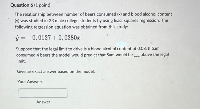 Solved Question 6 (1 point) The relationship between number | Chegg.com