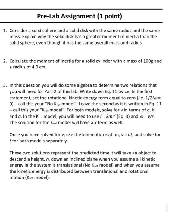 Solved Pre-Lab Assignment (1 point) 1. Consider a solid | Chegg.com