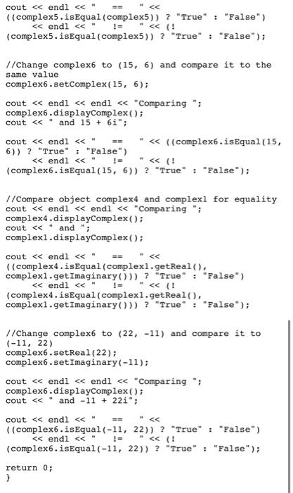 Solved Complex add( Complex ); This public method adds two | Chegg.com