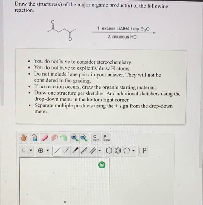 Solved Draw the structure(s) of the major organic product(s) | Chegg.com