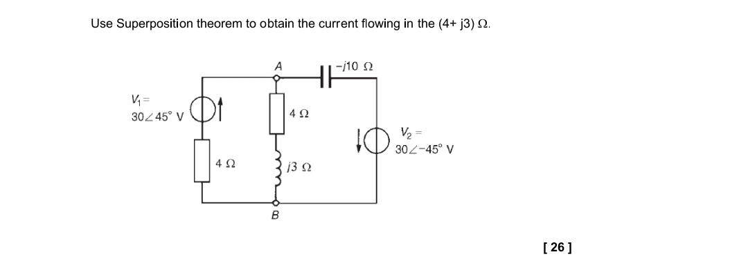 Solved Use Superposition theorem to obtain the current | Chegg.com