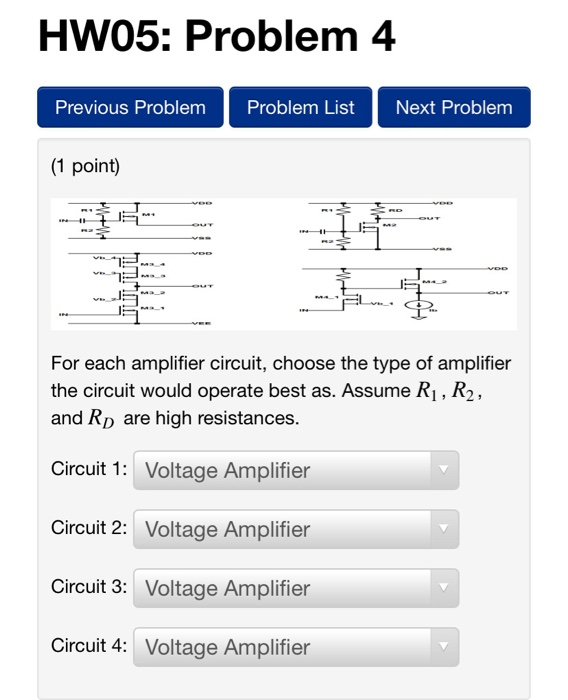 Solved HW05: Problem 4 Previous Problem Problem List Next | Chegg.com