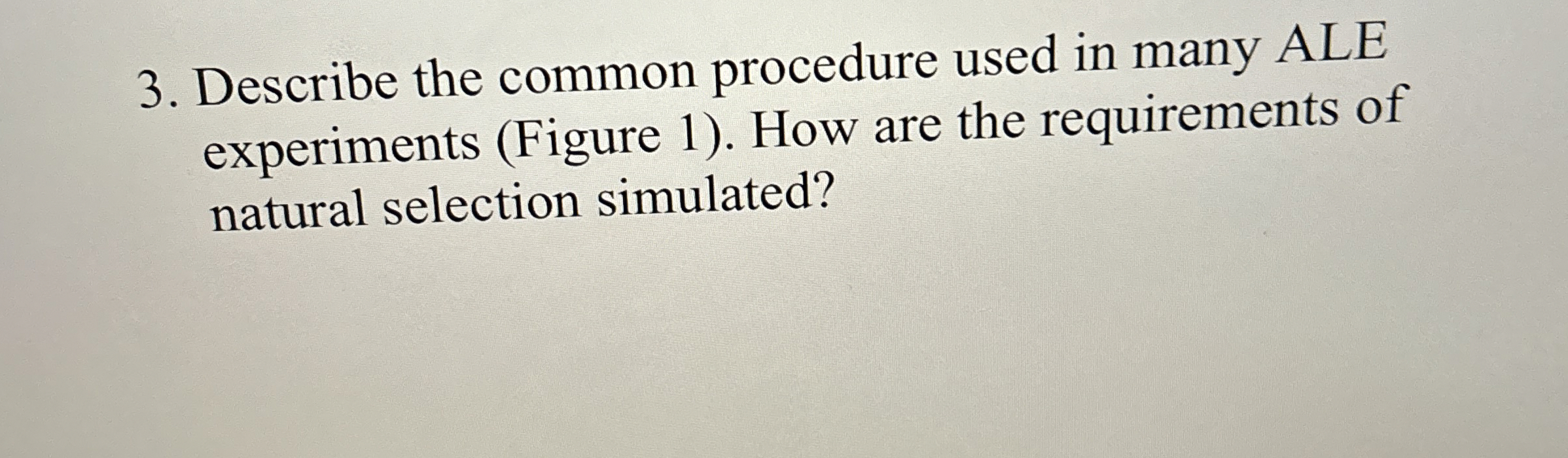 Solved Describe the common procedure used in many ALE | Chegg.com