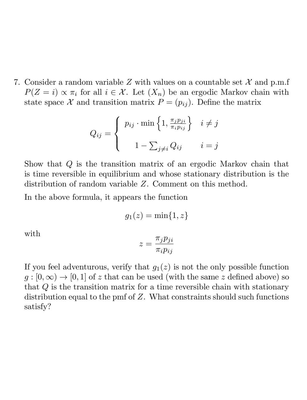7. Consider a random variable Z with values on a | Chegg.com