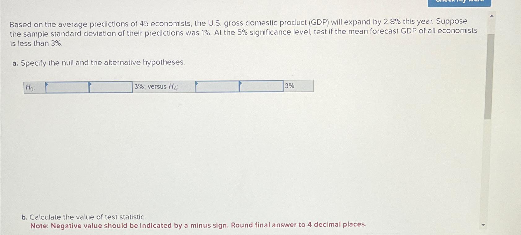 Solved Based on the average predictions of 45 ﻿economists, | Chegg.com
