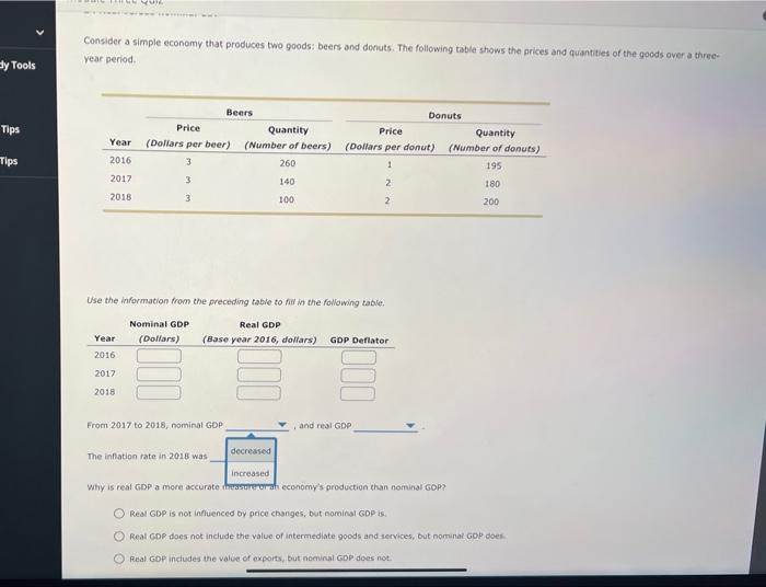 Solved Consider a simple economy that produces two goods: | Chegg.com