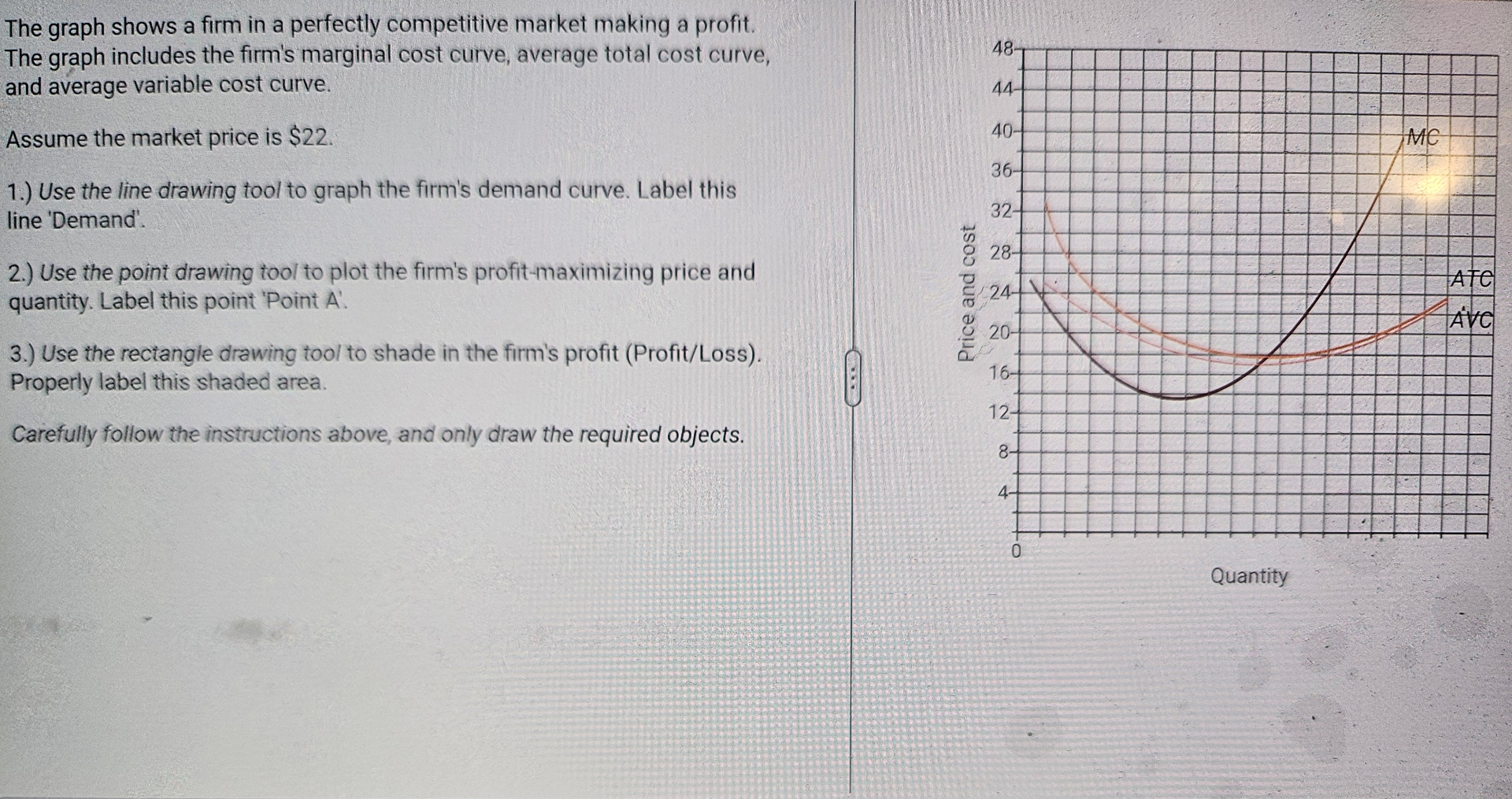 Solved The graph shows a firm in a perfectly competitive | Chegg.com