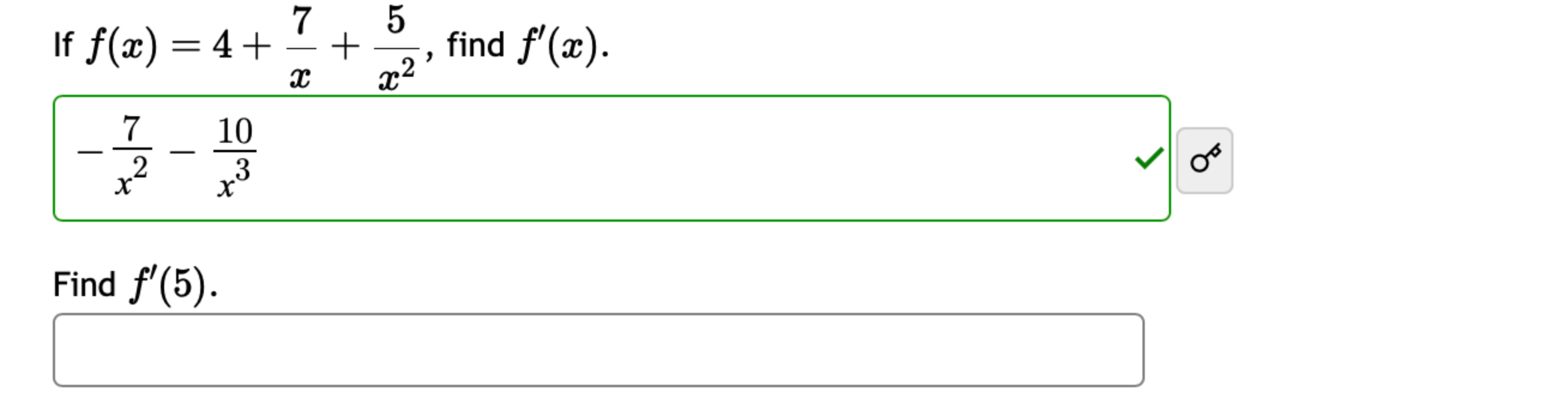 Solved If f(x)=4+7x+5x2, ﻿find f'(x).0° | Chegg.com