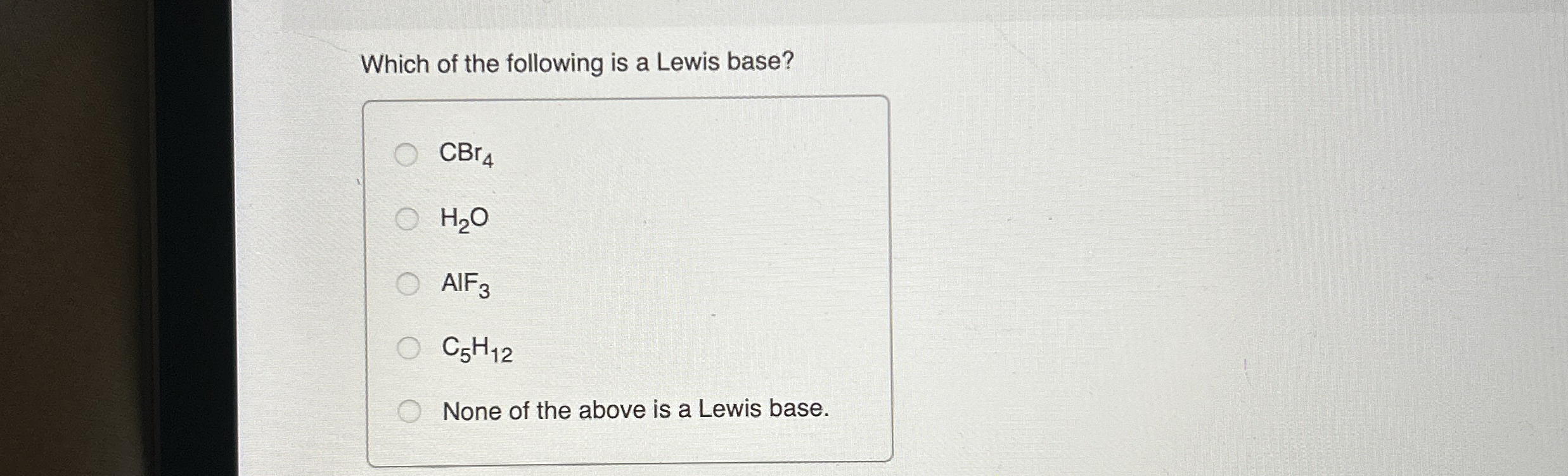 Solved Which of the following is a Lewis | Chegg.com
