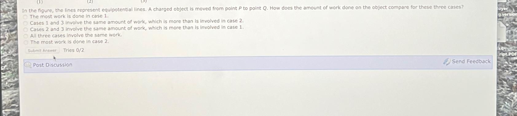 Solved The most work is done in case 1.Cases 1 ﻿and 3 | Chegg.com