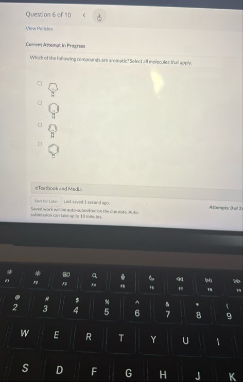Solved Question 6 ﻿of 10View PoliciesCurrent Attempt in | Chegg.com