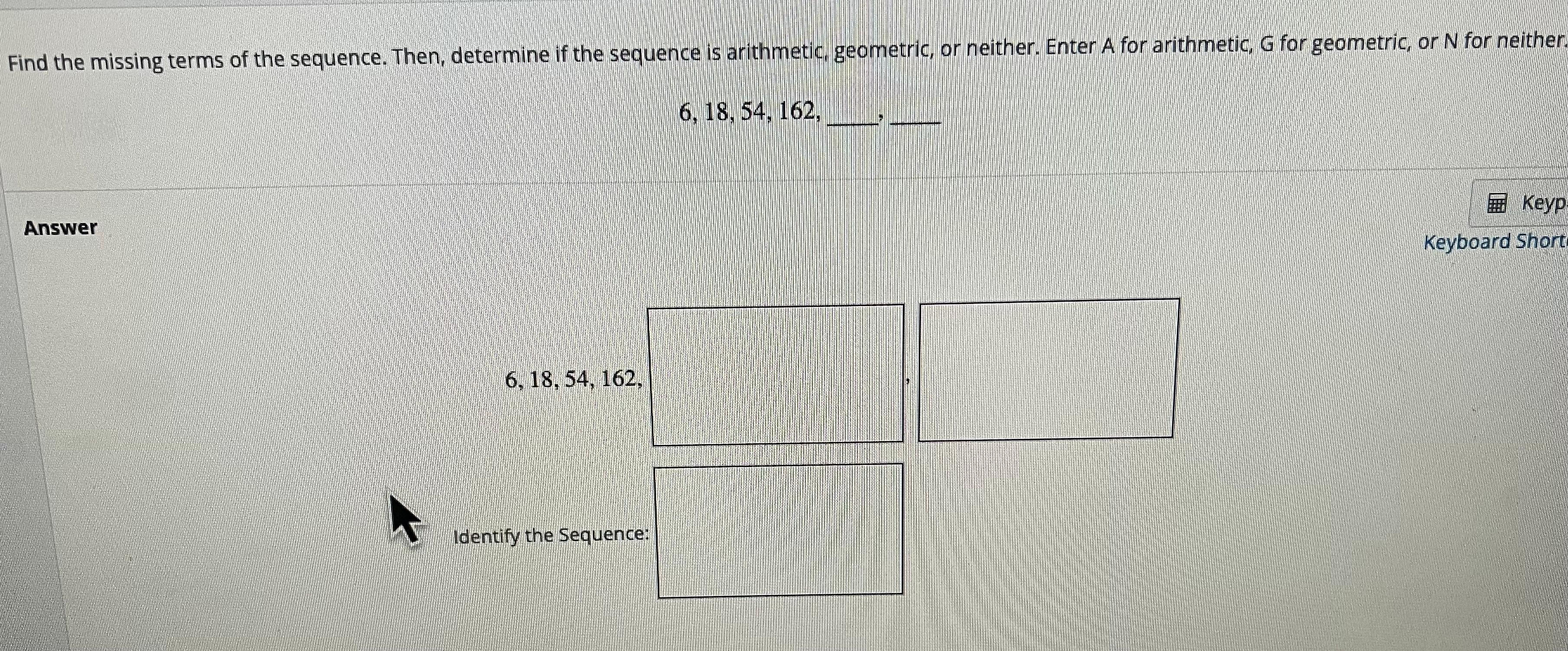 Solved Find the missing terms of the sequence. Then, | Chegg.com