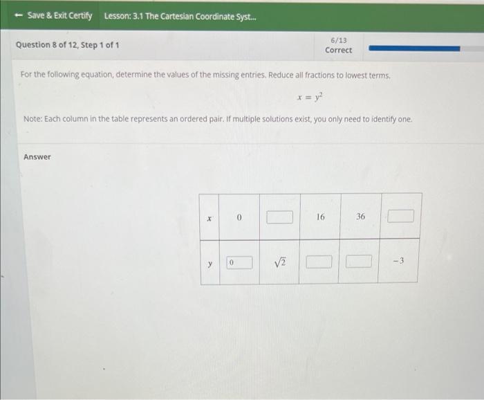 Solved For the following equation, determine the values of | Chegg.com
