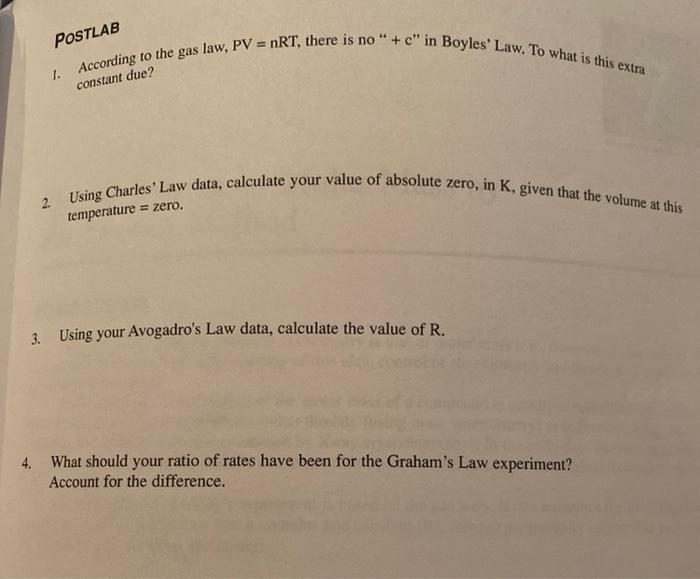 1. According to the gas law, PV = nRT, there is no " | Chegg.com