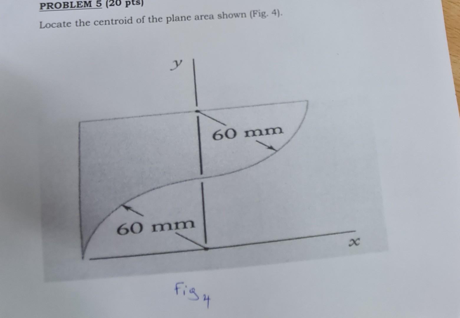 Solved PROBLEM 5 (20 pts) Locate the centroid of the plane | Chegg.com