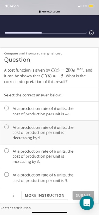 Solved 10:424 + TE knewton.com Compute and interpret | Chegg.com