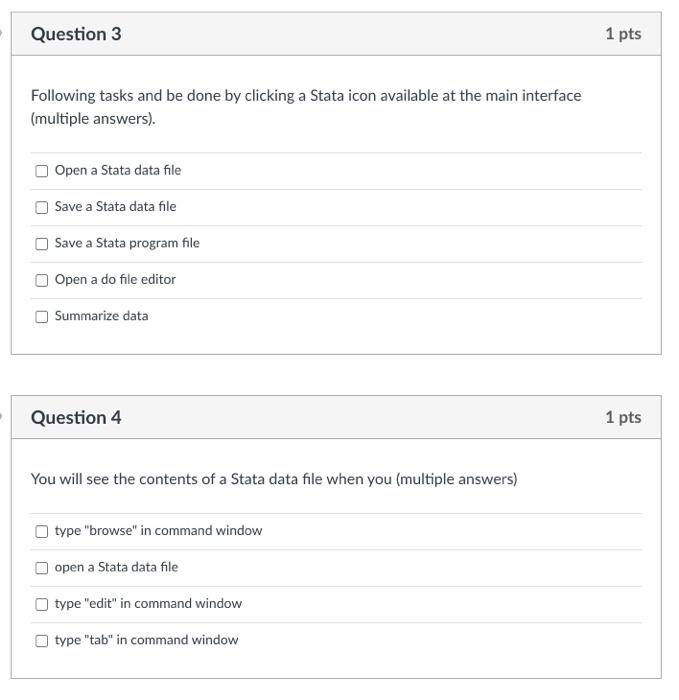 Solved Question 3 1 pts Following tasks and be done by | Chegg.com