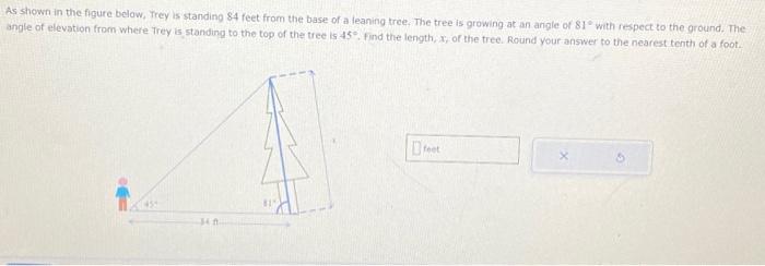 Solved As shown in the figure below, Trey is standing 84 | Chegg.com
