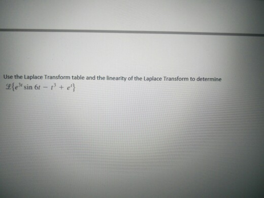 Solved Use the Laplace Transform table and the linearity of | Chegg.com