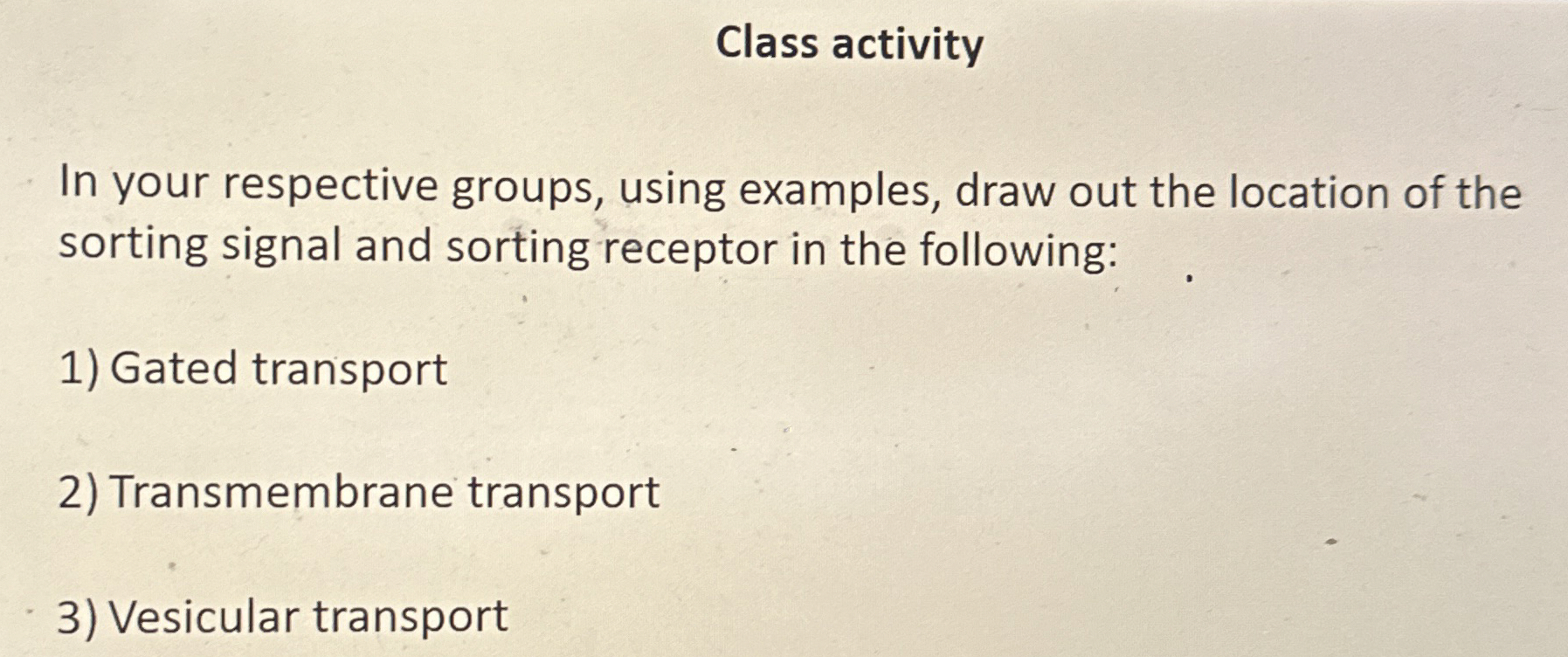 Solved Class activityIn your respective groups, using | Chegg.com