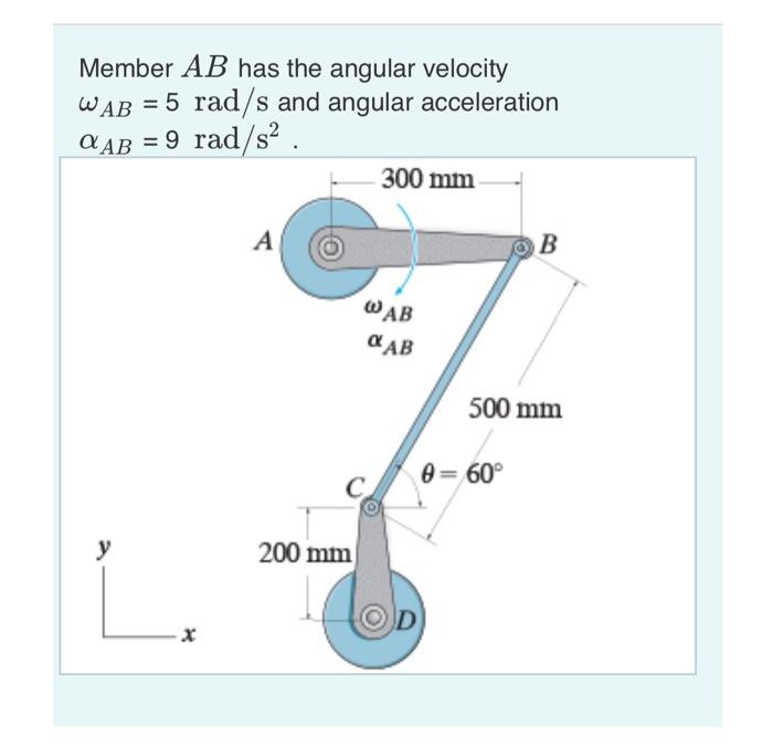 Solved Member Ab Has The Angular Velocity ωab 5rad S And