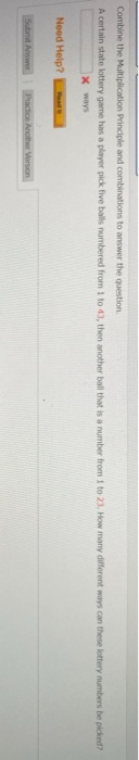 Solved Combine the Multiplication Principle and combinations | Chegg.com