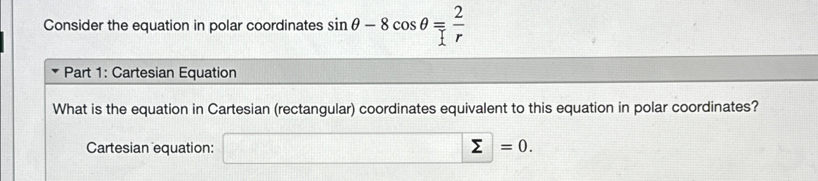 Solved Consider the equation in polar coordinates | Chegg.com