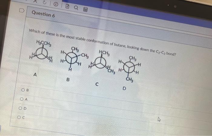 Solved Which of these is the most stable he C2⋅C3 bond2 | Chegg.com