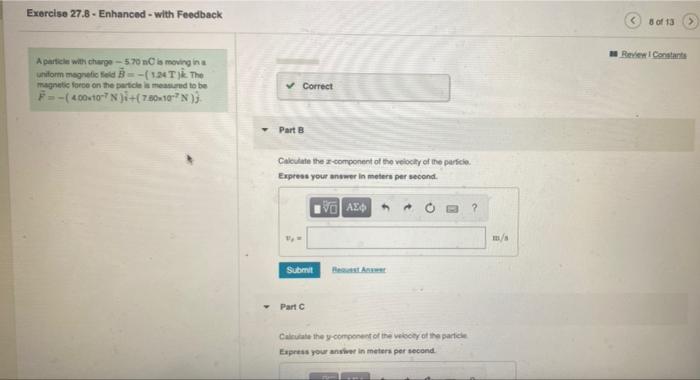 Solved Exercise 27.8 - Enhanced - with Feedback 8 of 13 | Chegg.com