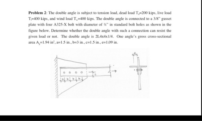 Solved Problem 2: The double angle is subject to tension | Chegg.com