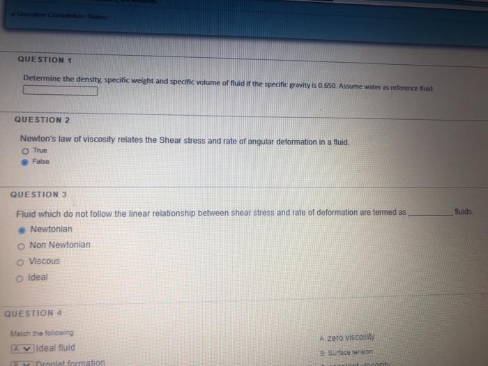 Solved Determine the density, specific weight and specific | Chegg.com