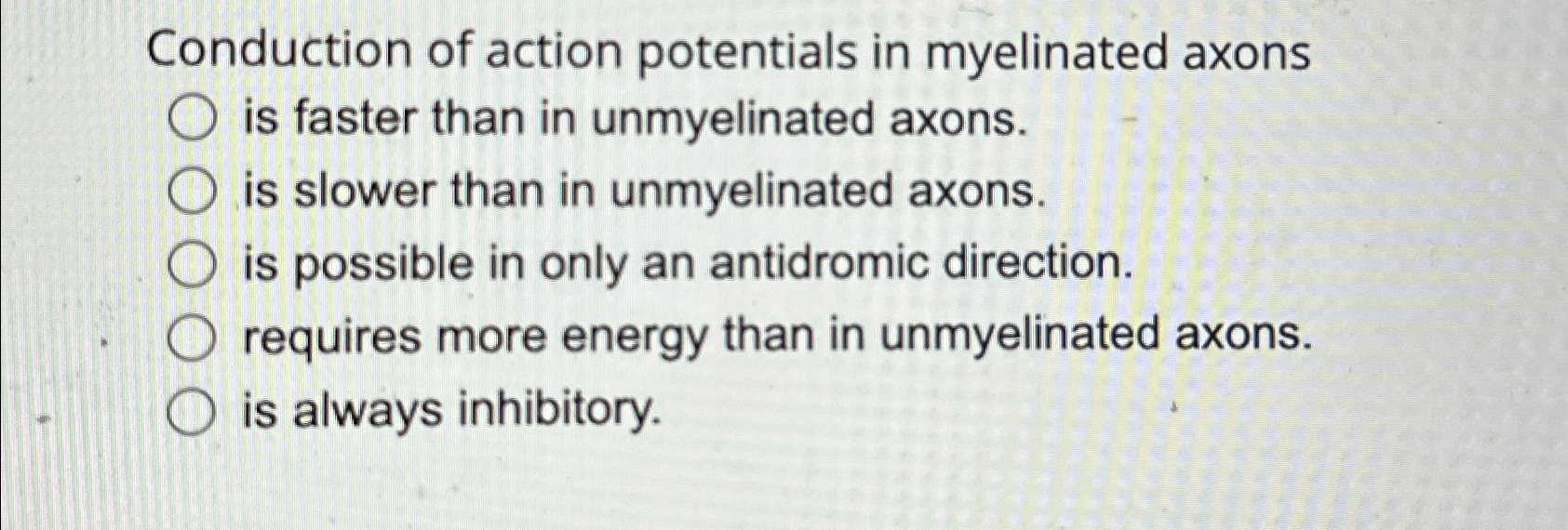 Solved Conduction of action potentials in myelinated axons | Chegg.com
