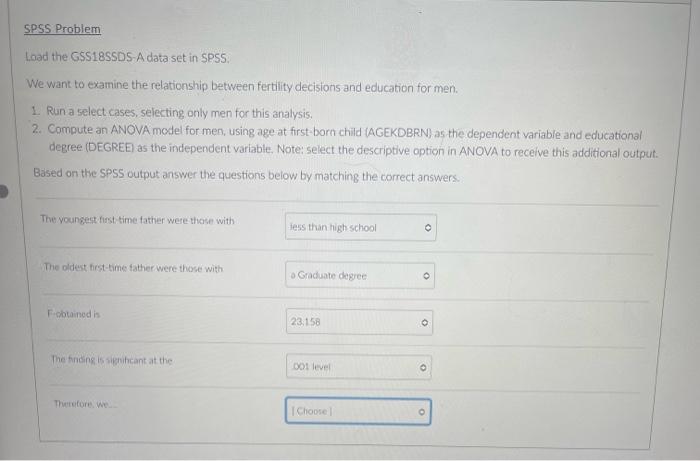 Solved help please! i ran the spss data set and attached it | Chegg.com