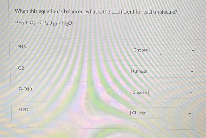 Solved When this equation is balanced, what is the | Chegg.com