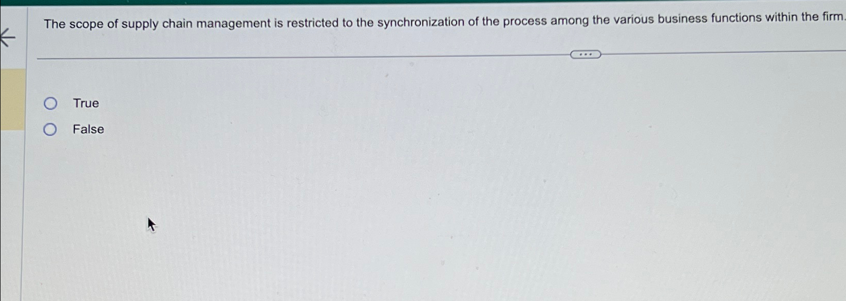 Solved The scope of supply chain management is restricted to | Chegg.com